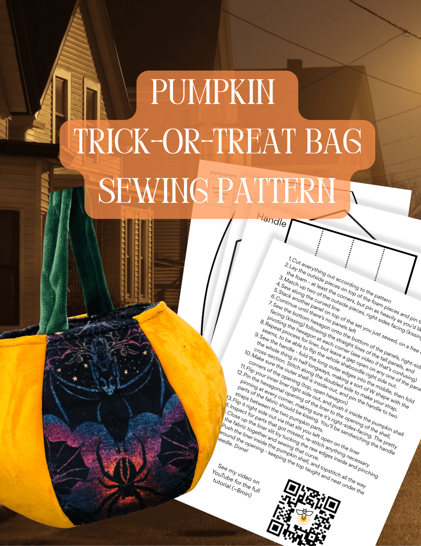 Pumpkin Trick or Treat Bag PATTERN – FireflyBazaarTX